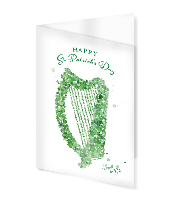 Harp St Patrick's Day Card. - The Irish Shop