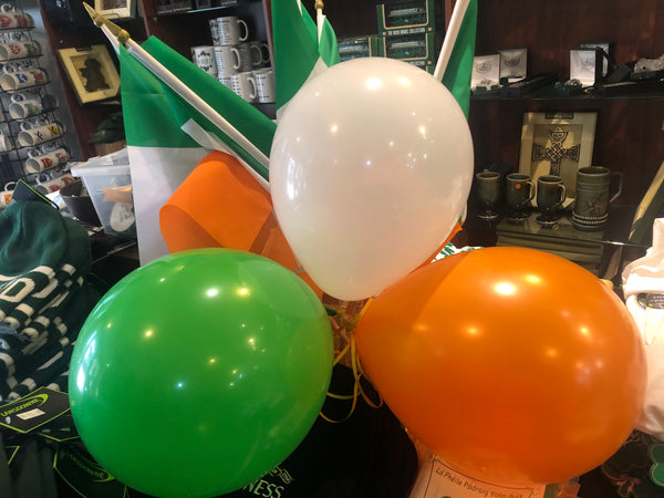 15 Tri colour Balloons - The Irish Shop